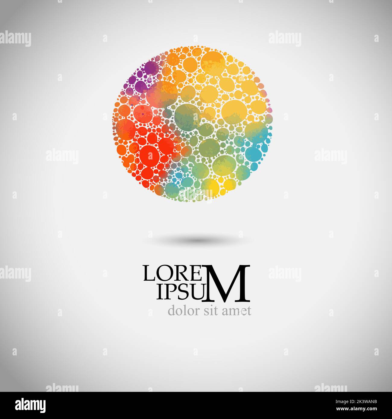 Business round abstract logo. Logo colored circles. Vector illustration ...