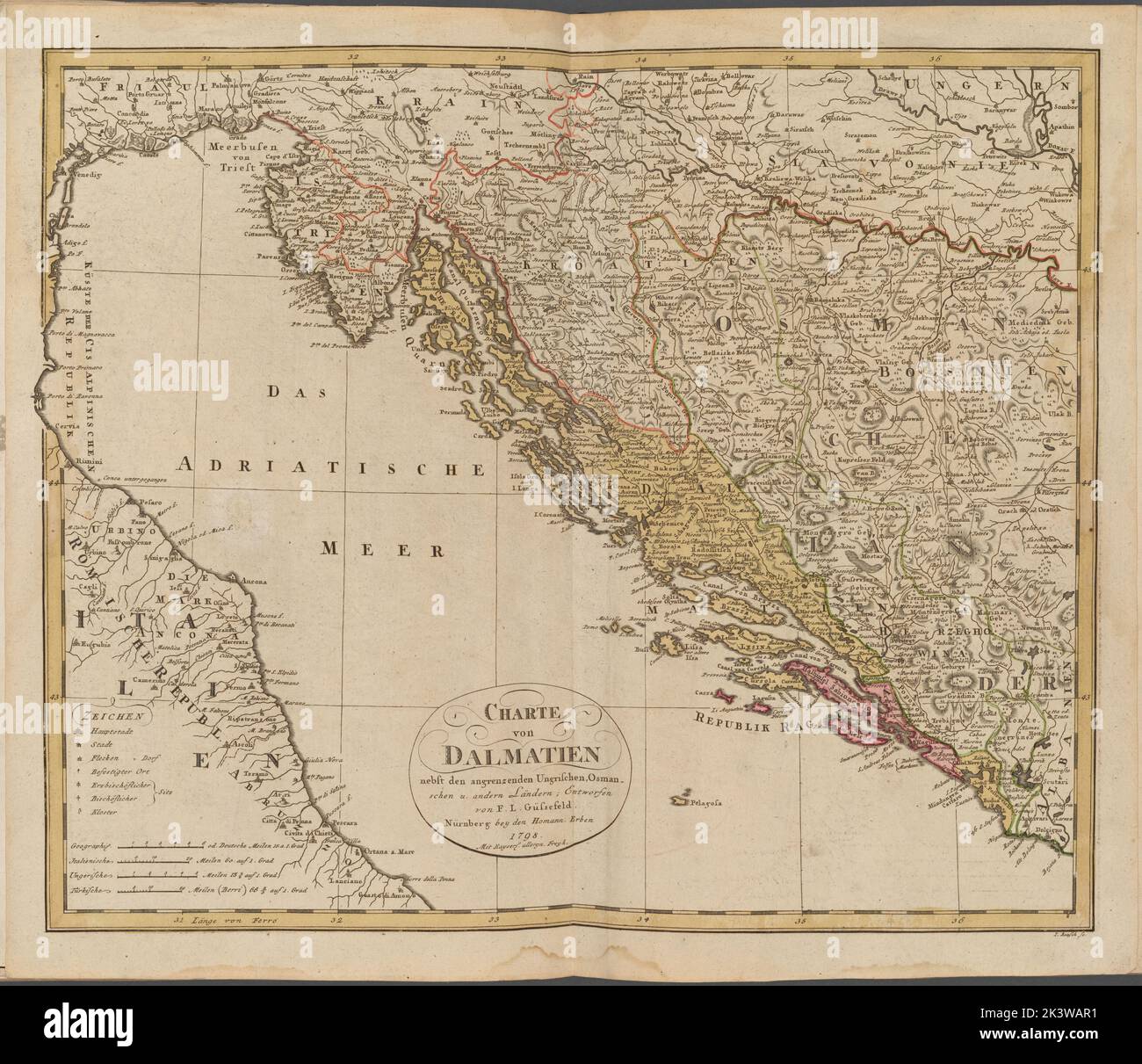 Charte von Dalmatien 1798. Cartographic. Maps. Lionel Pincus and ...