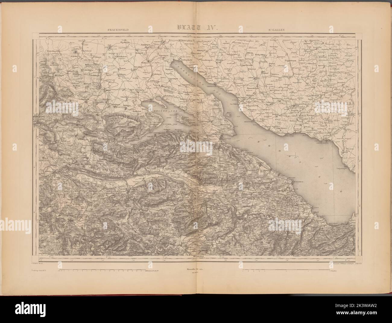 Blatt IV: Frauenfeld, St. Gallen Cartographic. Maps. 1879. Lionel ...