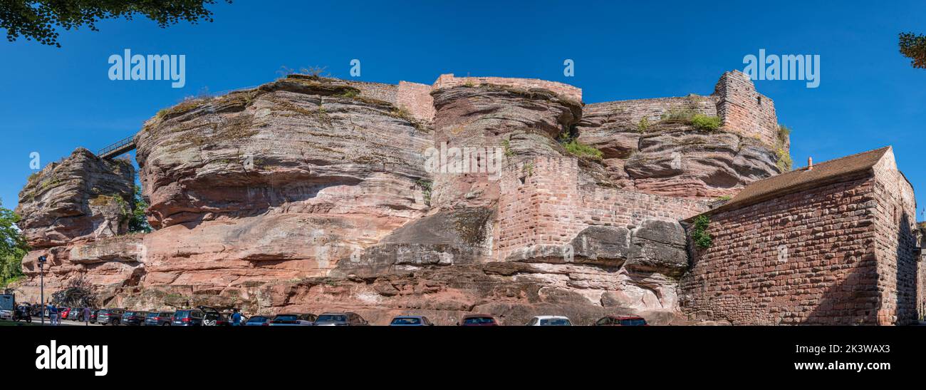 View of Haut-Barr Castle and the Alsace plain Stock Photo - Alamy