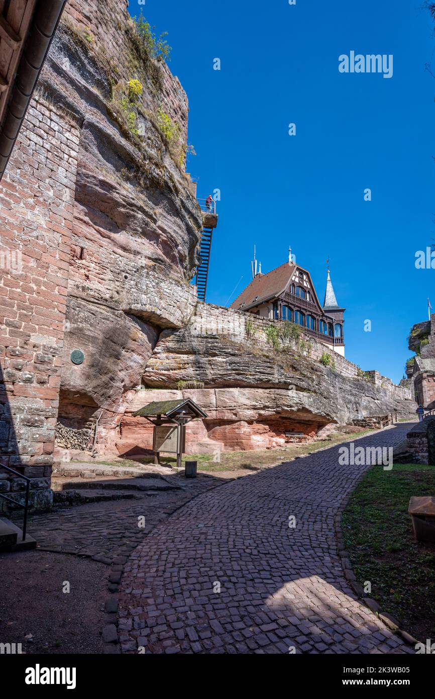 View of Haut-Barr Castle and the Alsace plain Stock Photo - Alamy