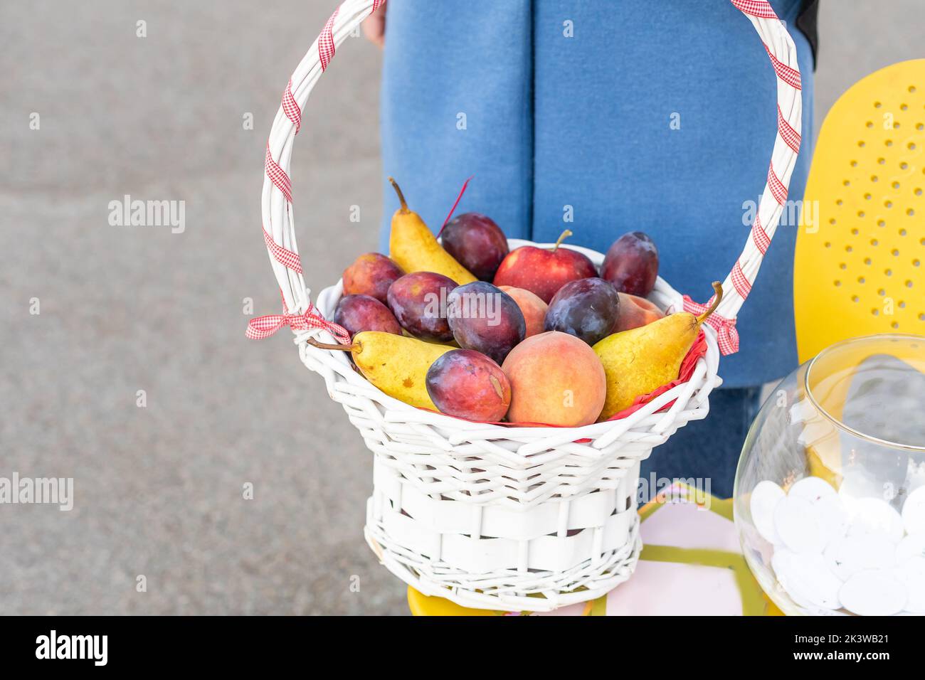 basket of fruits at the fair Stock Photo - Alamy