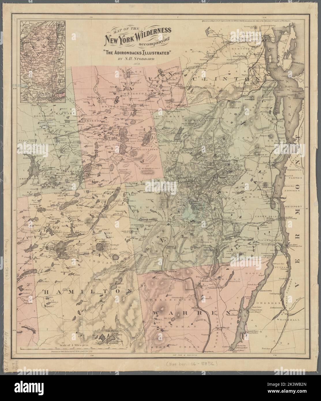 Map of the New York wilderness accompanying "The Adirondacks ...