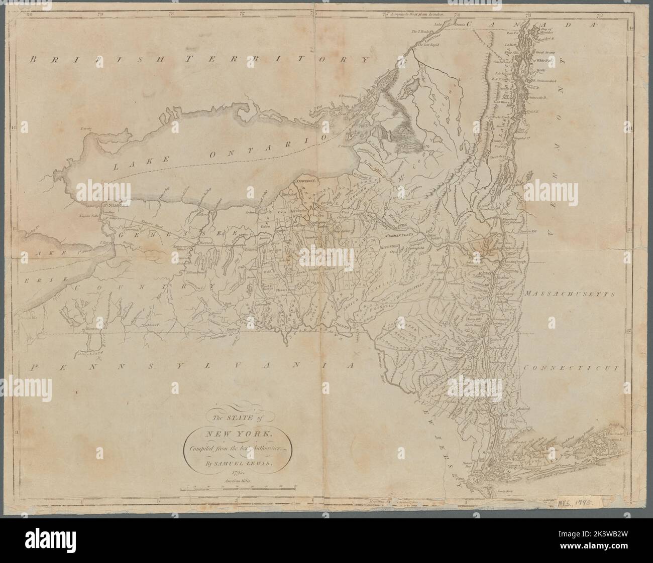 The state of New York Cartographic. Maps. 1795. Lionel Pincus and ...