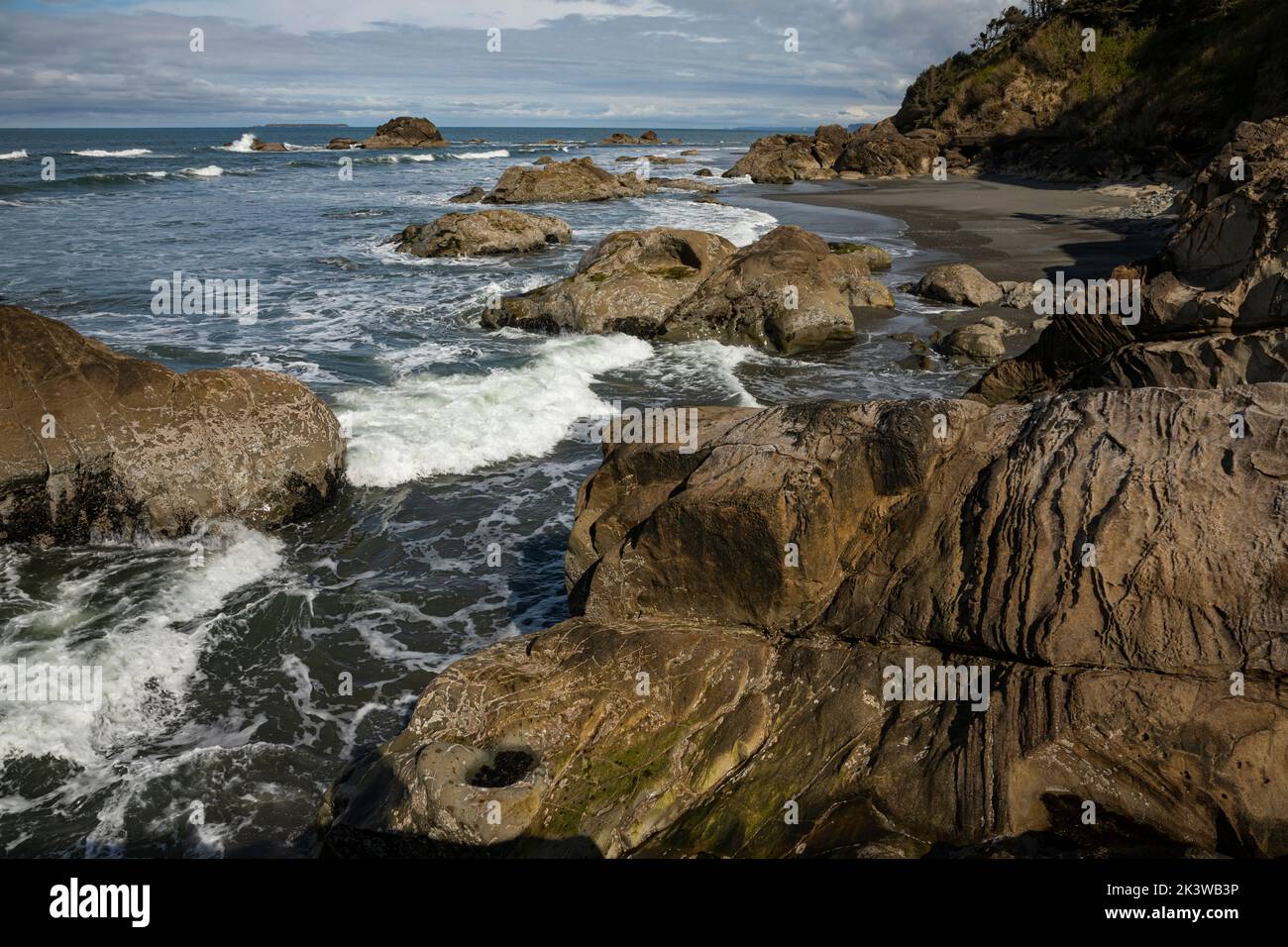 WA22074-00...WASHINGTON - View from the headland dividing Kalaloch and ...