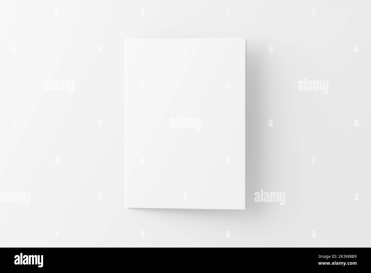 A4 A5 Folded Invitation Card With Envelope 3D Rendering White Blank ...