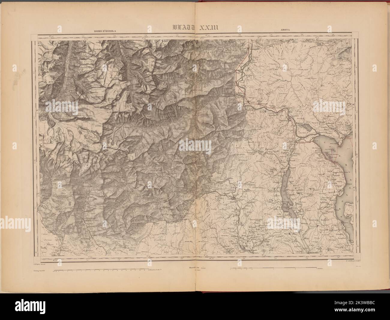 Blatt XXIII: Domo d'Ossola, Arona Cartographic. Maps. 1879. Lionel ...
