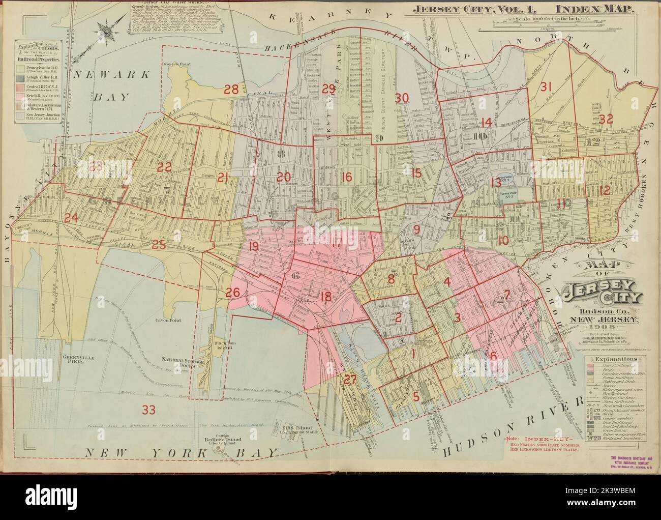 Index Map Cartographic. Atlases, Maps. 1908 - 1909. Lionel Pincus and ...
