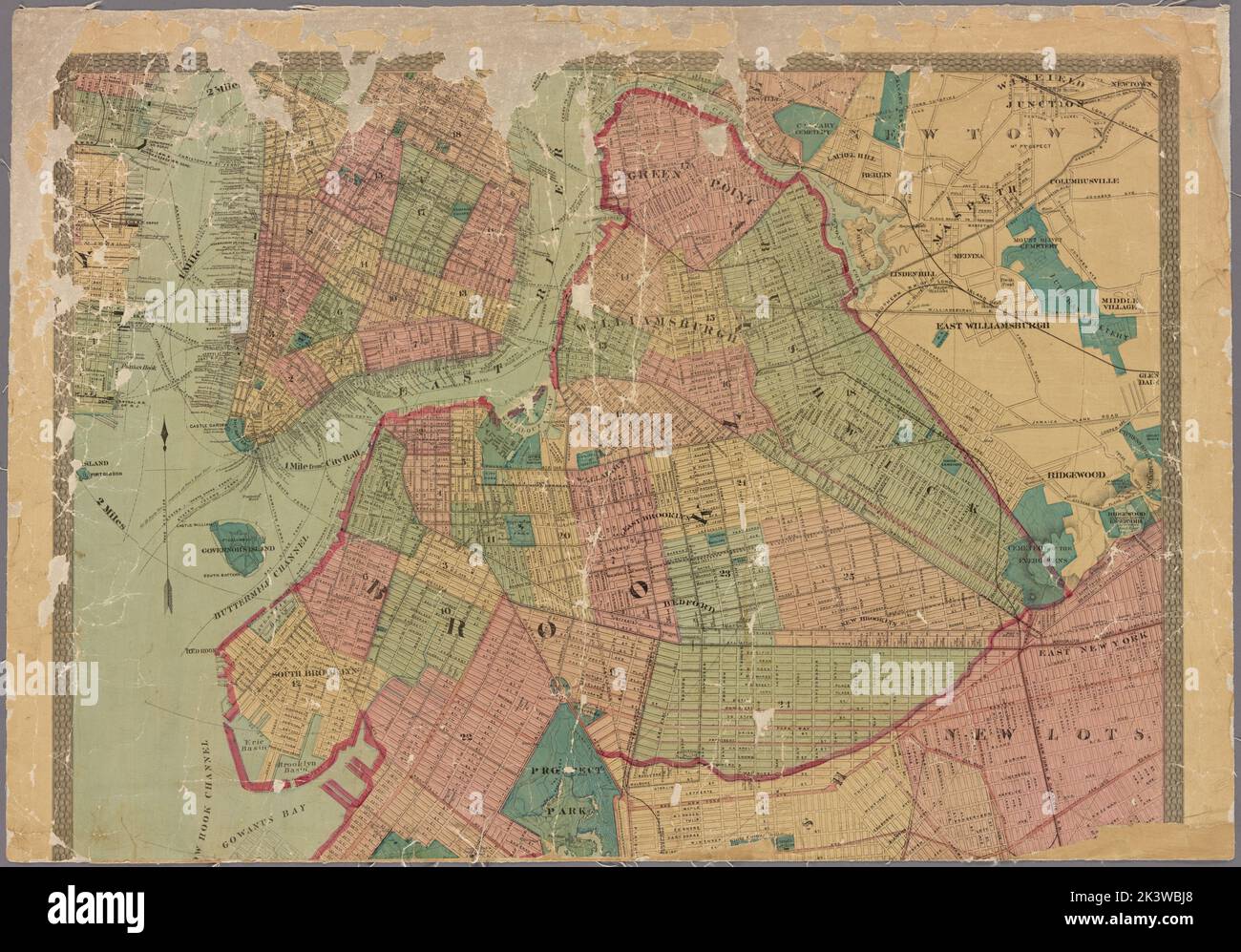 Watson's new map of the city of Brooklyn including Brooklyn ...