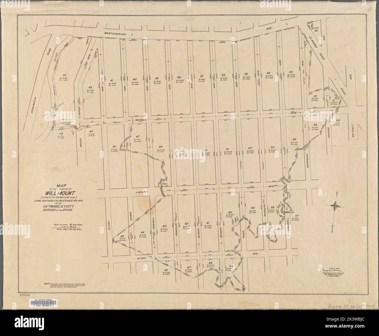 Map of that portion of Willmount (estate of Wm. Watson Dec'd) lying ...