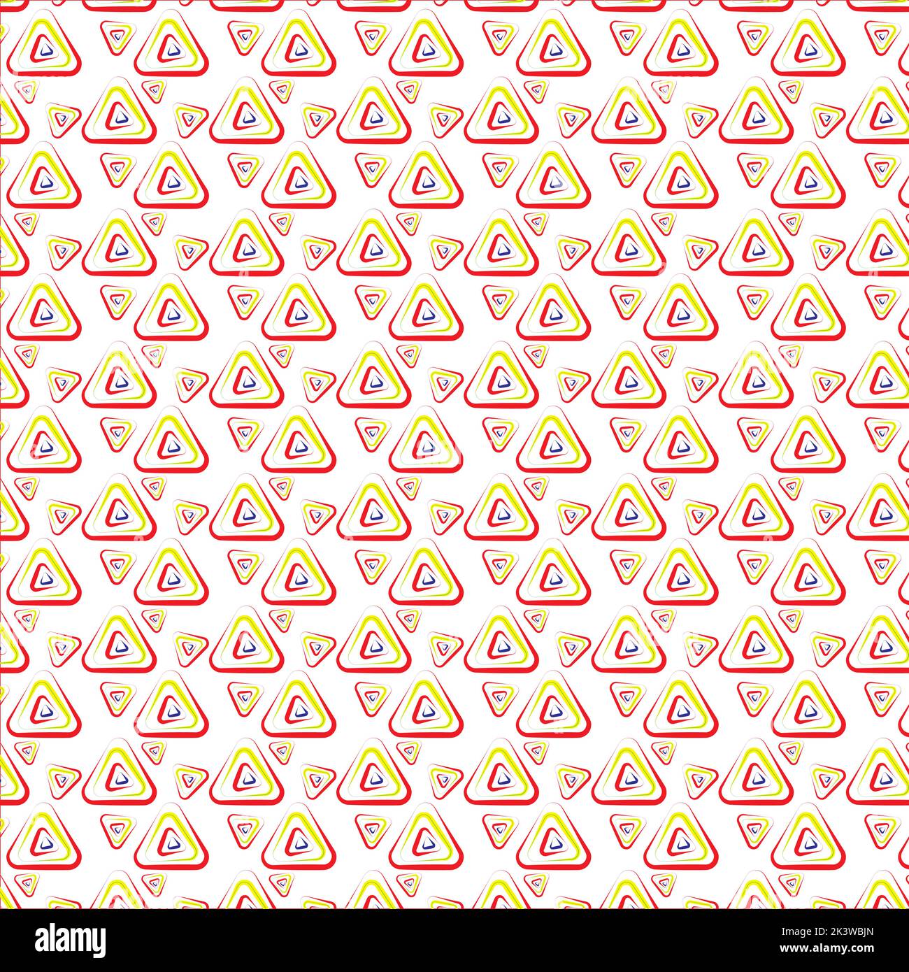 A vibrant colorful seamless abstract triangular spiral patterned ...