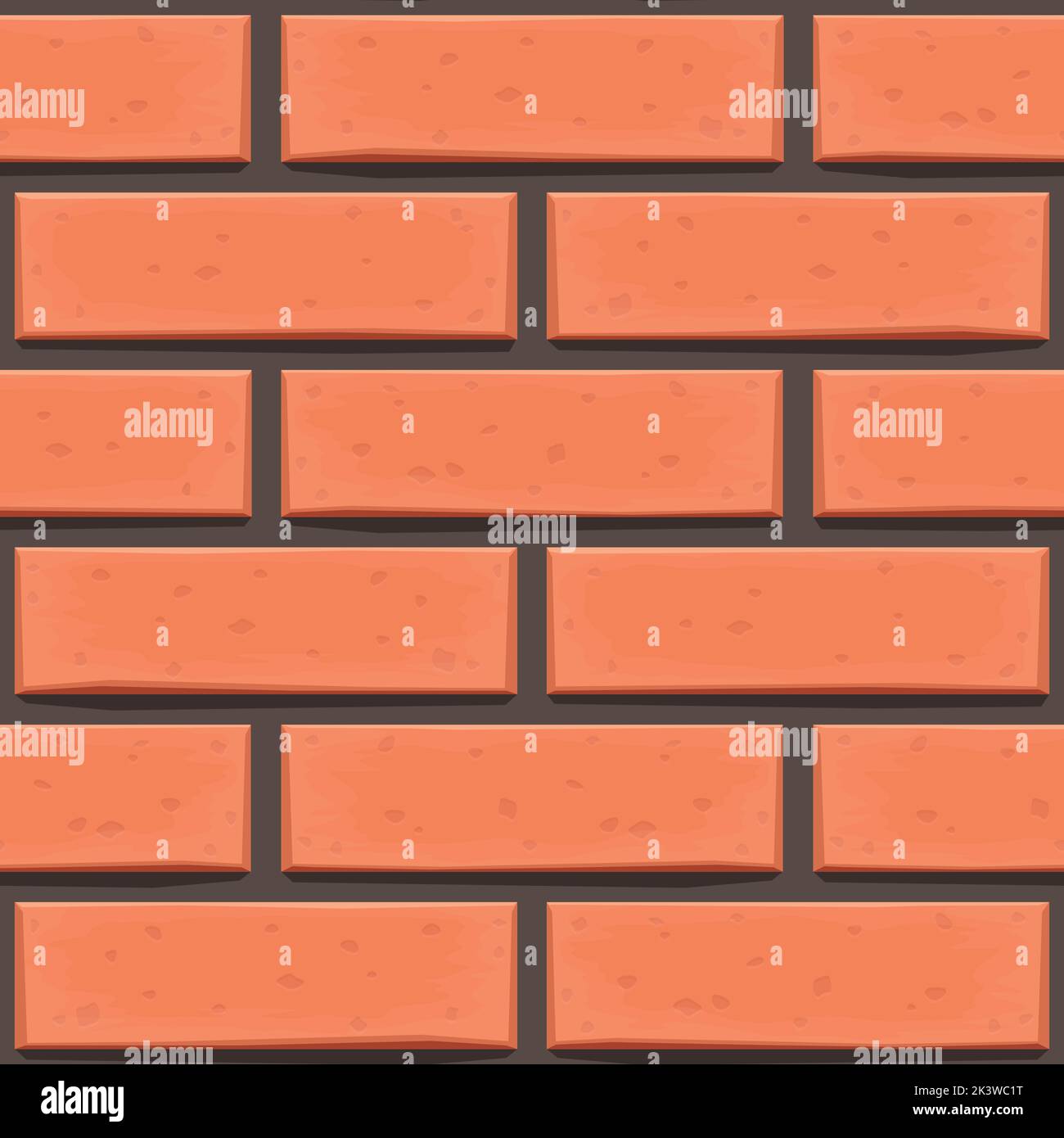 realistic red color brick wall seamless pattern Stock Vector Image ...
