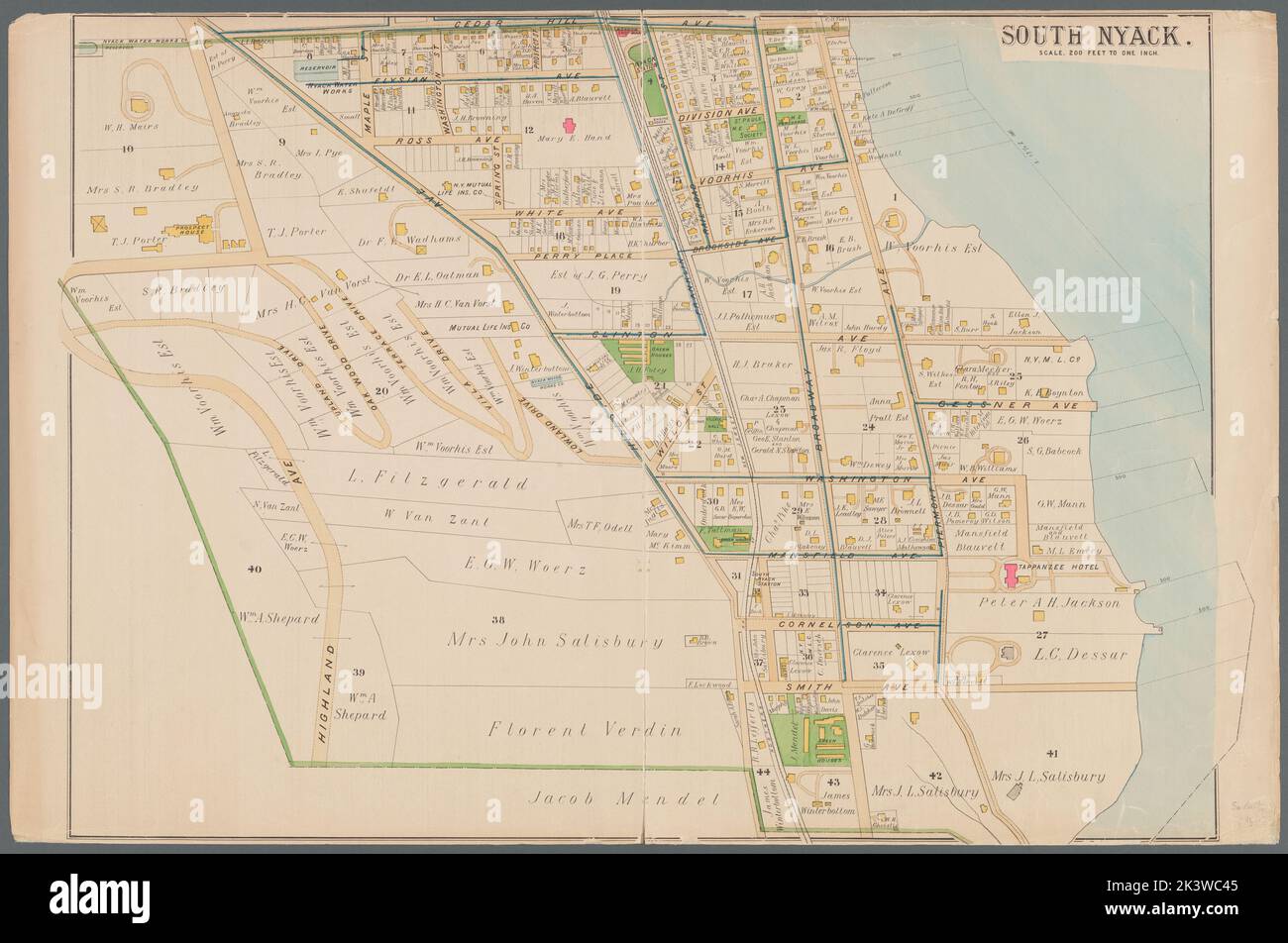 South Nyack Cartographic. Maps, Cadastral maps. 1890. Lionel Pincus and ...