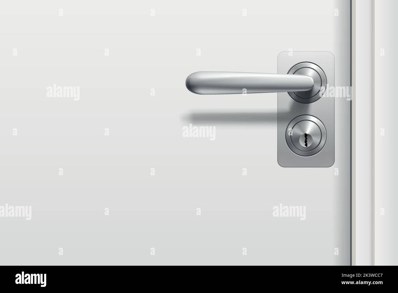 Closeup silver handle on Stock Vector Images - Alamy