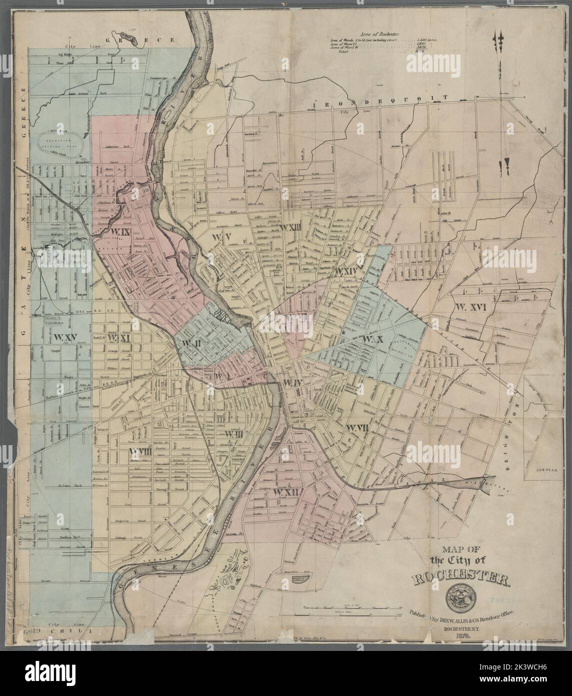 Map of the city of Rochester Cartographic. Maps. 1878. Lionel Pincus ...