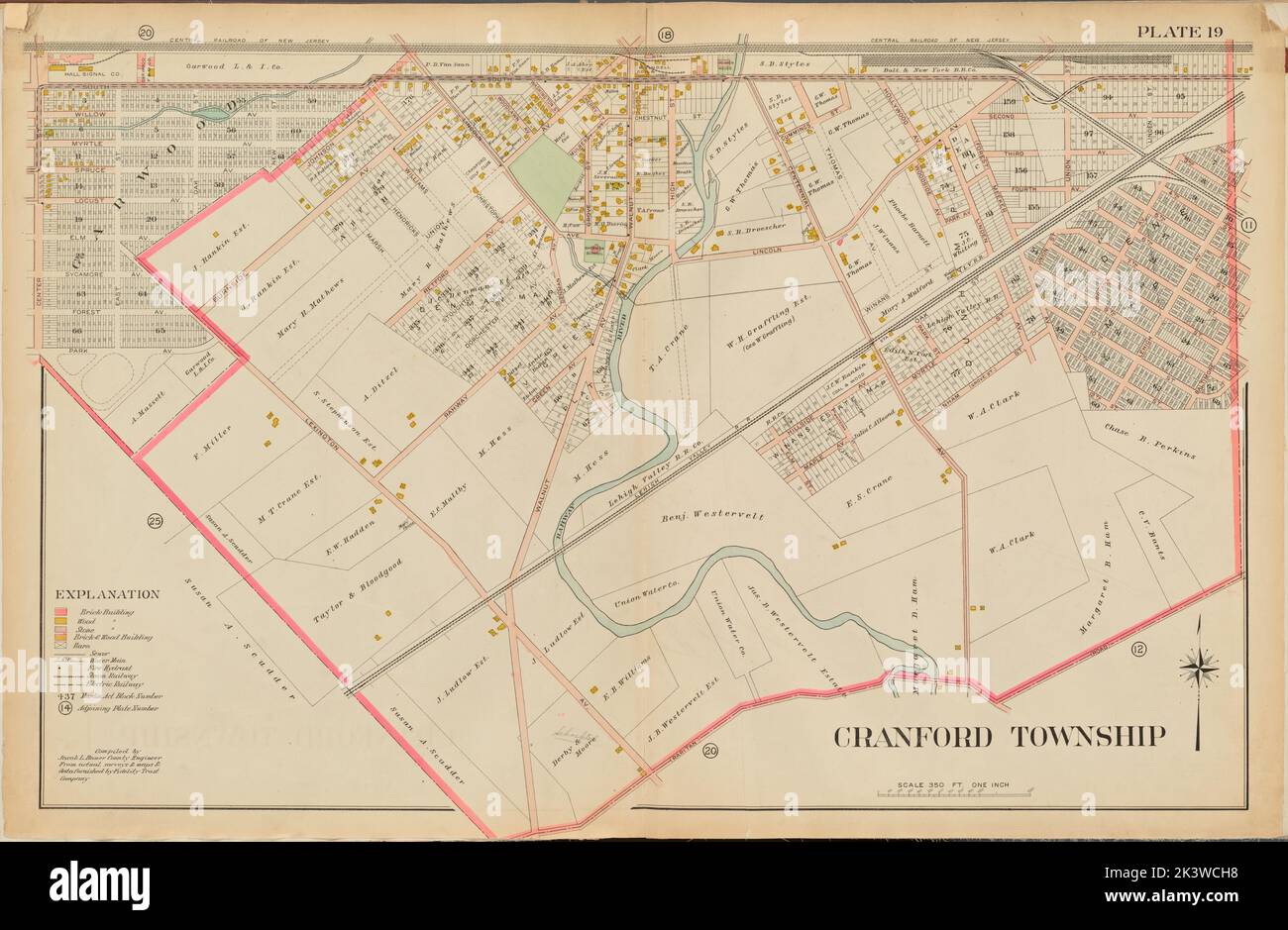 Union County, Double Page Plate No. 19 Map bounded by South Ave ...