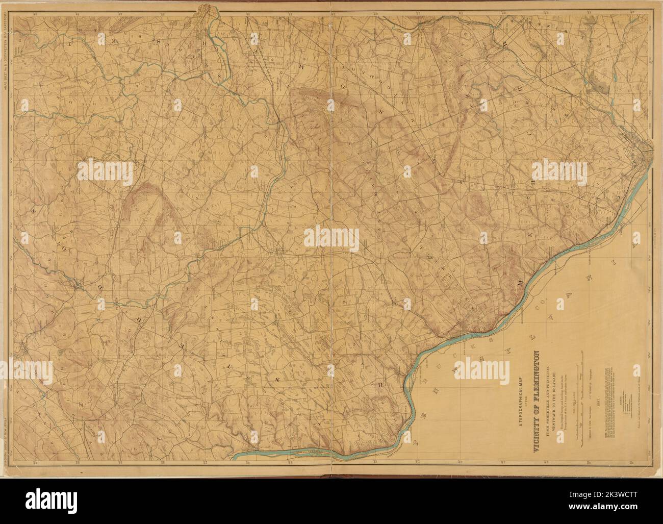 New Jersey, Double Page Sheet No. 5 Map of Southwestern Red Sandstone ...