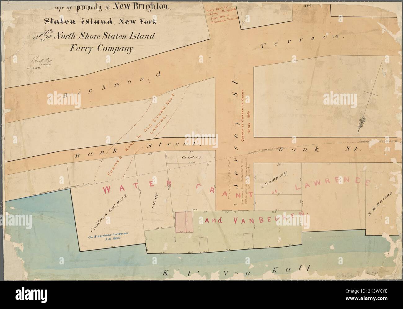 Map of property of New Brighton, Staten Island, New York, belonging to ...