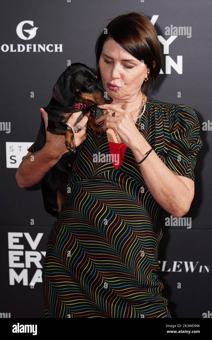 Sadie Frost with her dog Cherry attending the UK premiere of A Bird ...