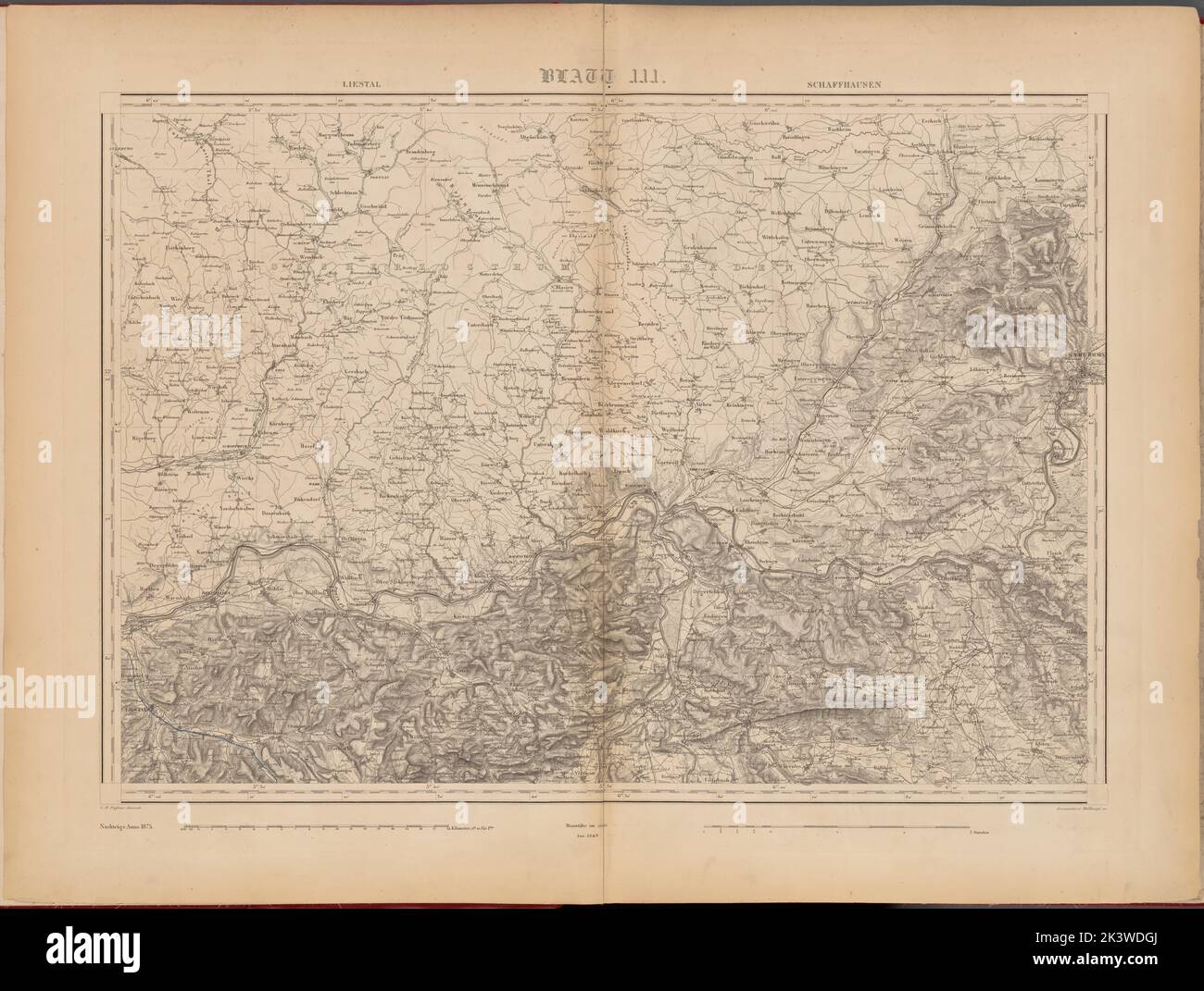 Blatt III: Liestal, Schaffhausen Cartographic. Maps. 1879. Lionel ...