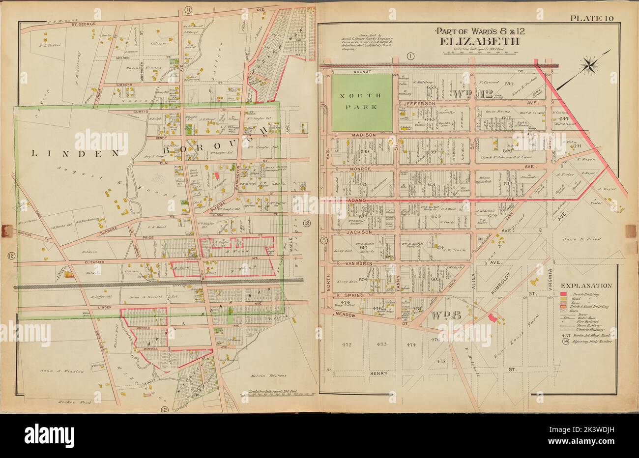 Union County, Double Page Plate No. 10 Map bounded by Walnut St., Henry ...