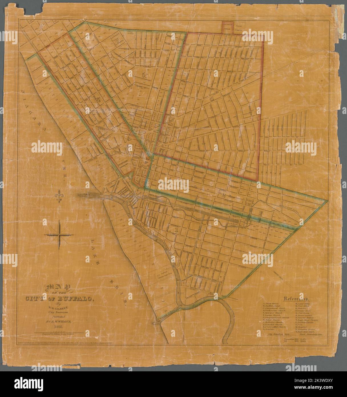 Map of the city of Buffalo Cartographic. Maps, Cadastral maps. 1836 ...
