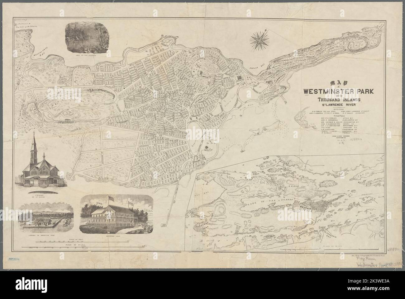 Map of Westminster Park of the Thousand Island, St. Lawrence River ...