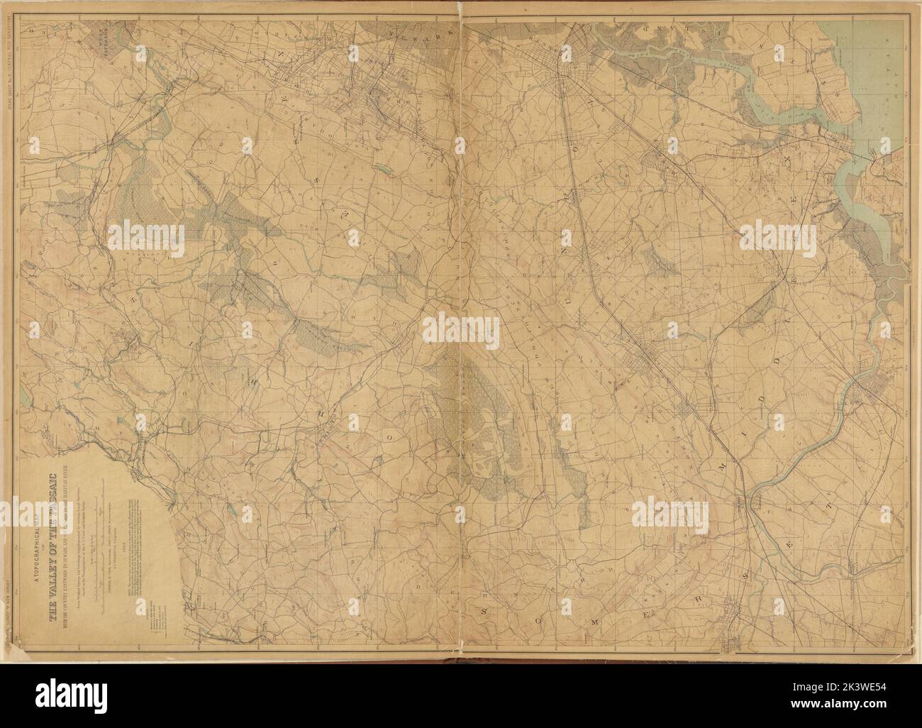 New Jersey, Double Page Sheet No. 6 Map of Central Red Sandstone ...