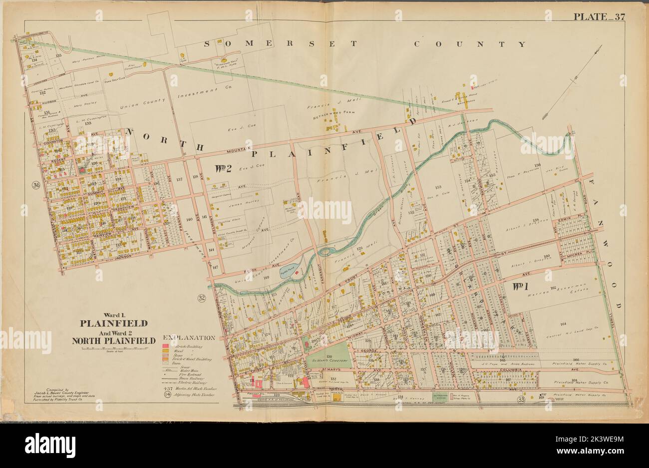 Union County, Double Page Plate No. 37 Map bounded by Terrill Rd ...