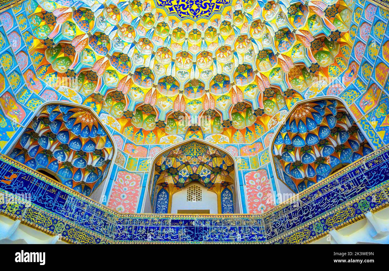 Islamic Interior mosaic art in the Bukhara Stock Photo - Alamy