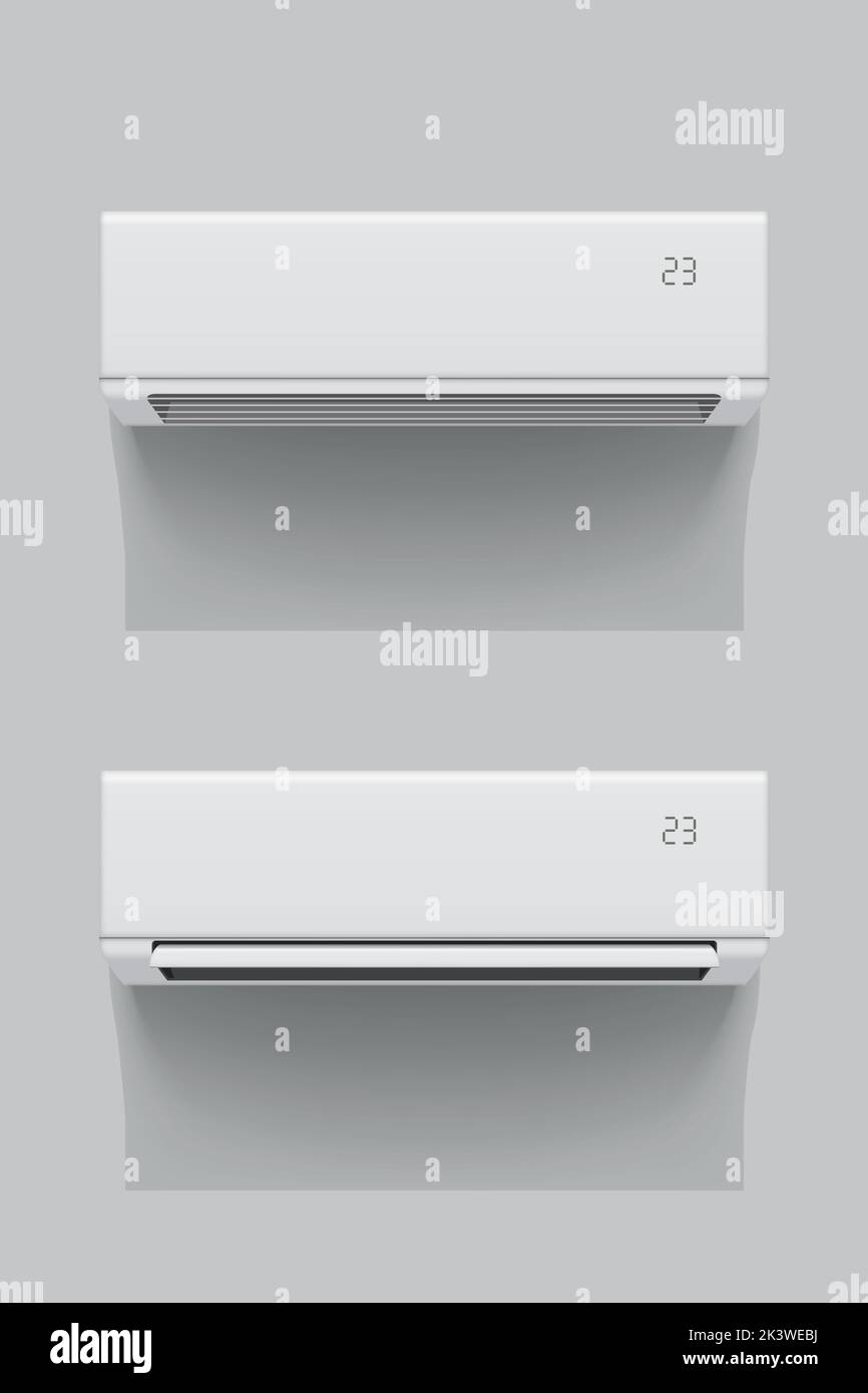 Split system air conditioners Stock Vector Images - Alamy
