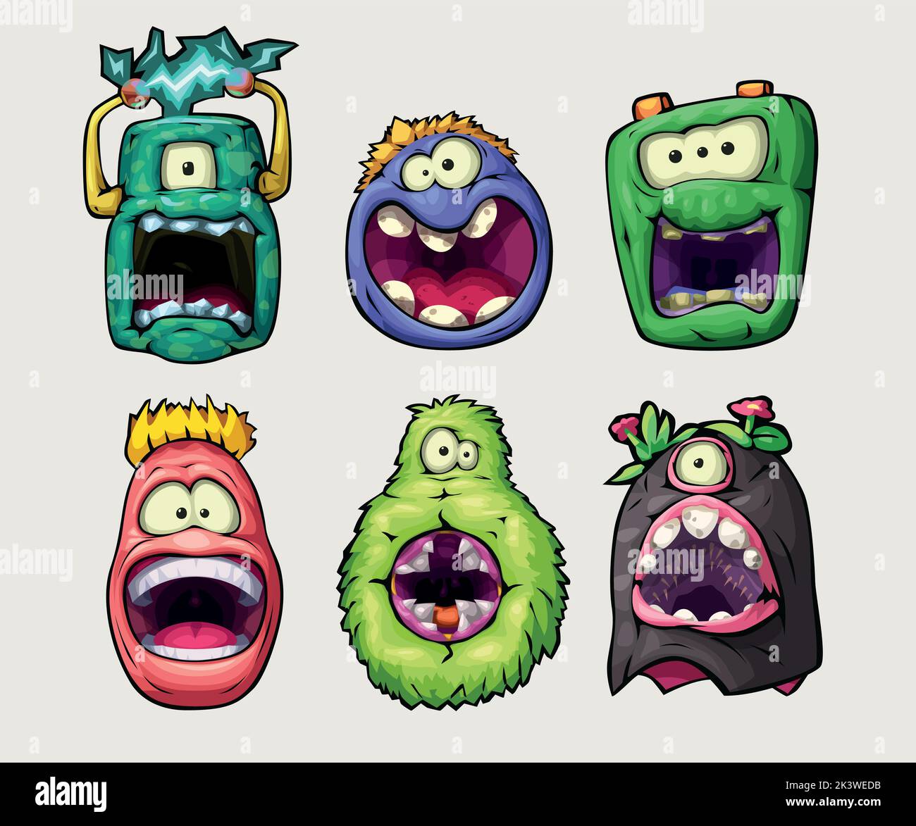 Set different kids faces hi-res stock photography and images - Alamy