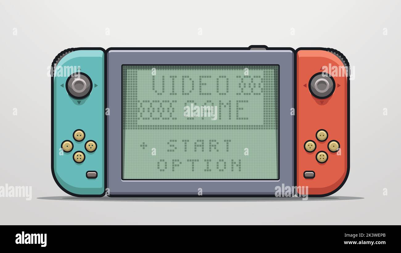 retro game menu on modern console screen Stock Vector Image & Art - Alamy