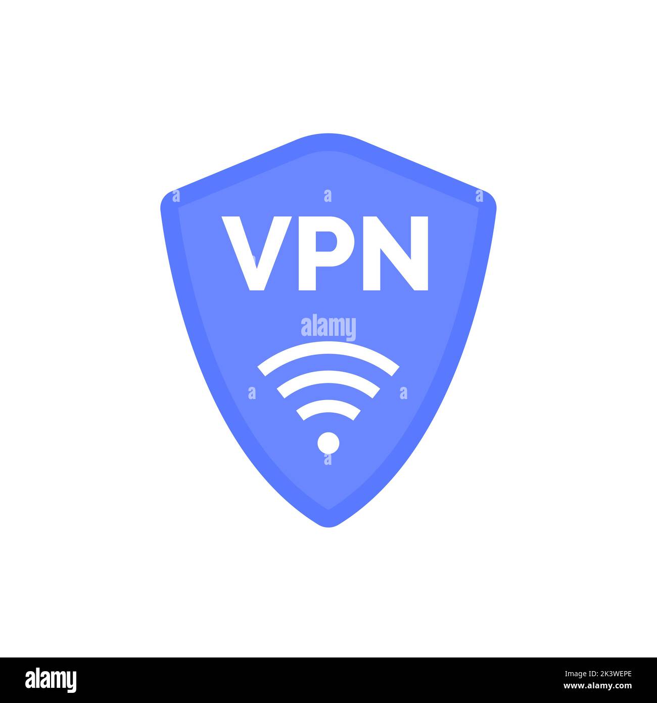 Virtual Server Vpn Network Line Icon Wifi Private Protect Vector