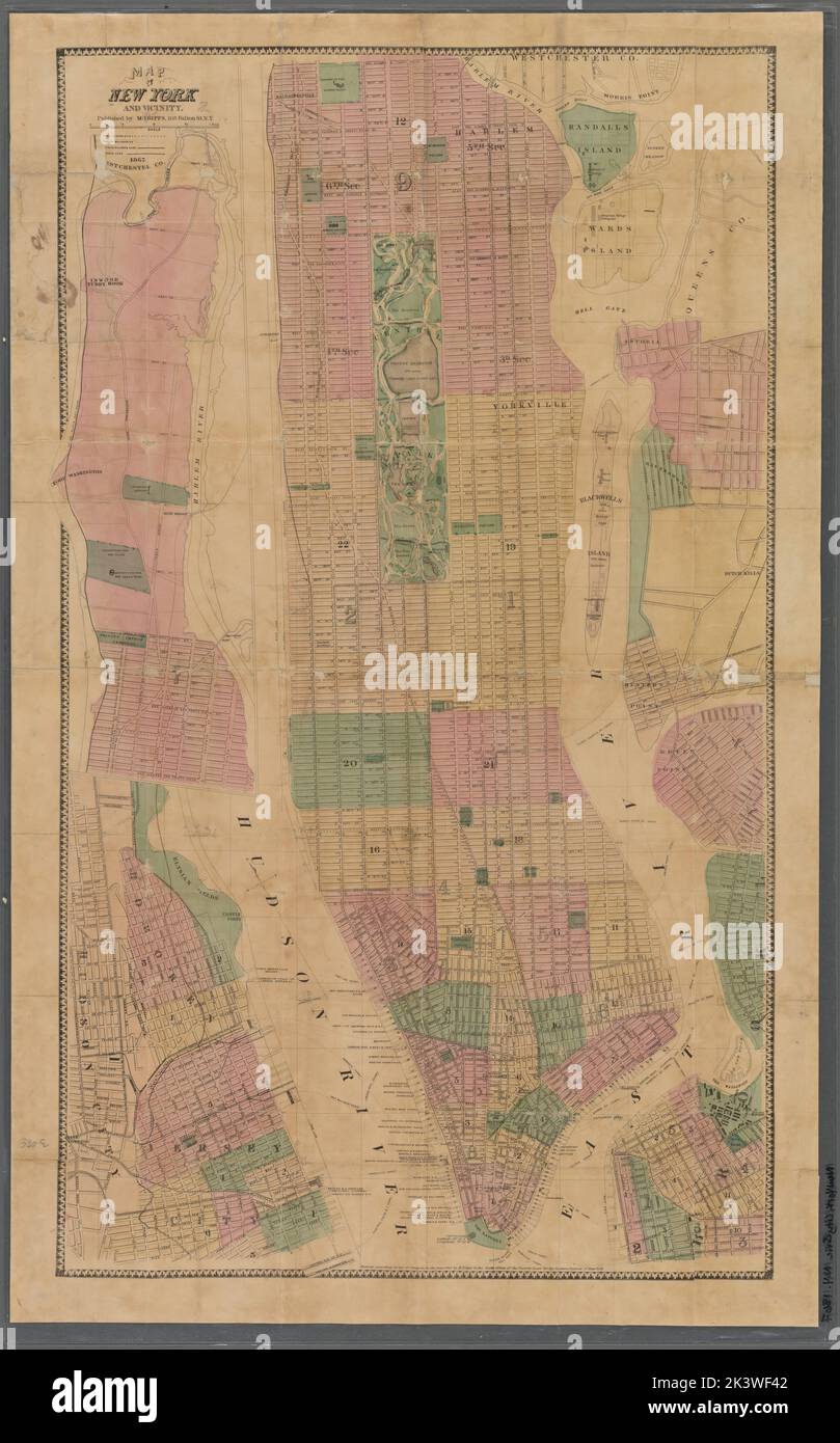 Map of New York and vicinity Cartographic. Maps. 1867. Lionel Pincus ...