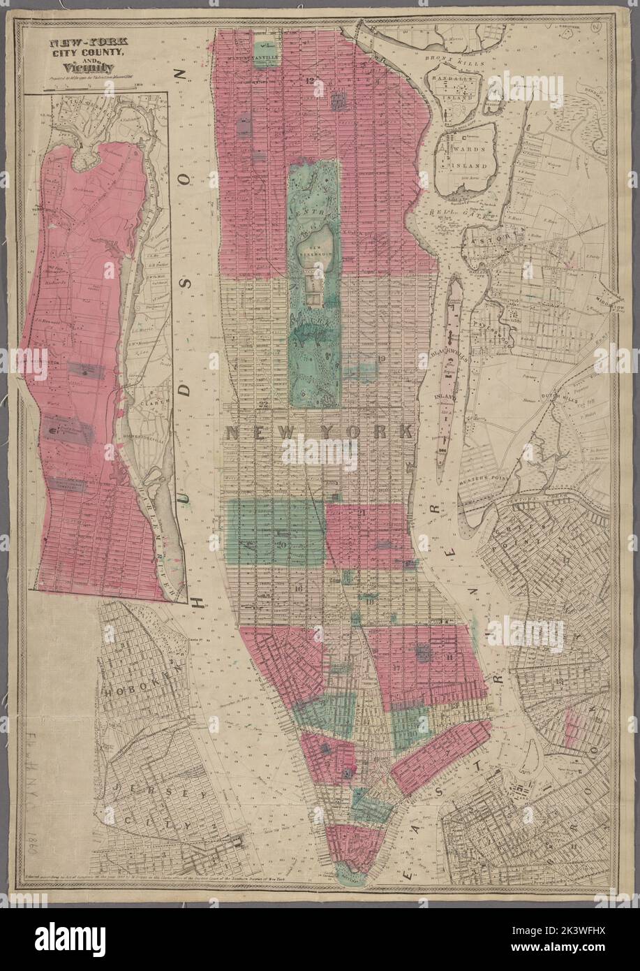 New-York City, County and vicinity / prepared by M. Dripps, for ...