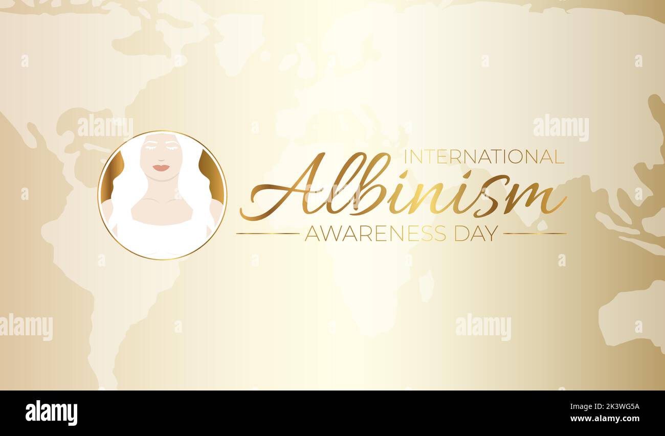 International Albinism Awareness Day Illustration Design with World Map ...