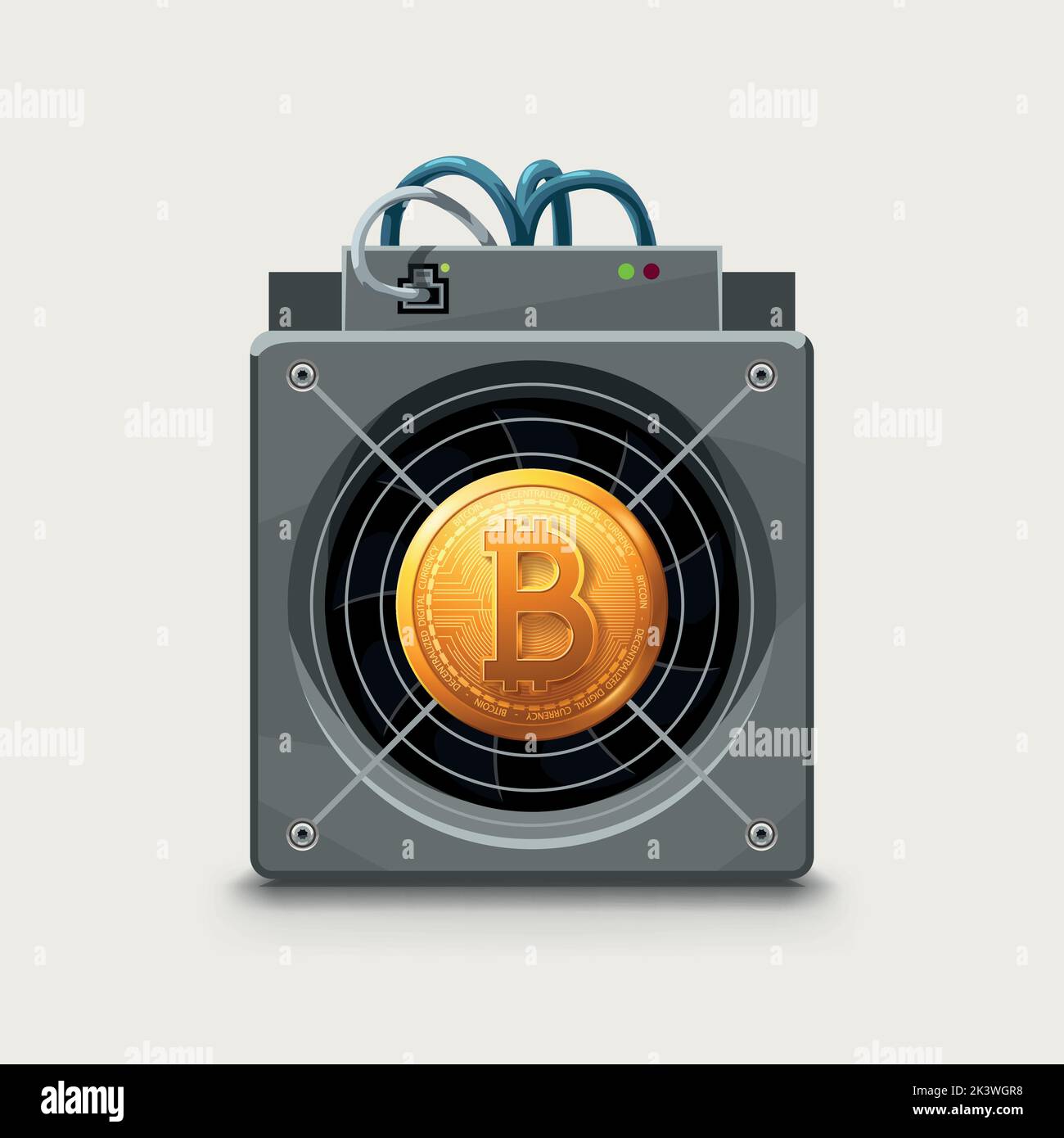 Bitcoin mining farm data Stock Vector Images - Alamy