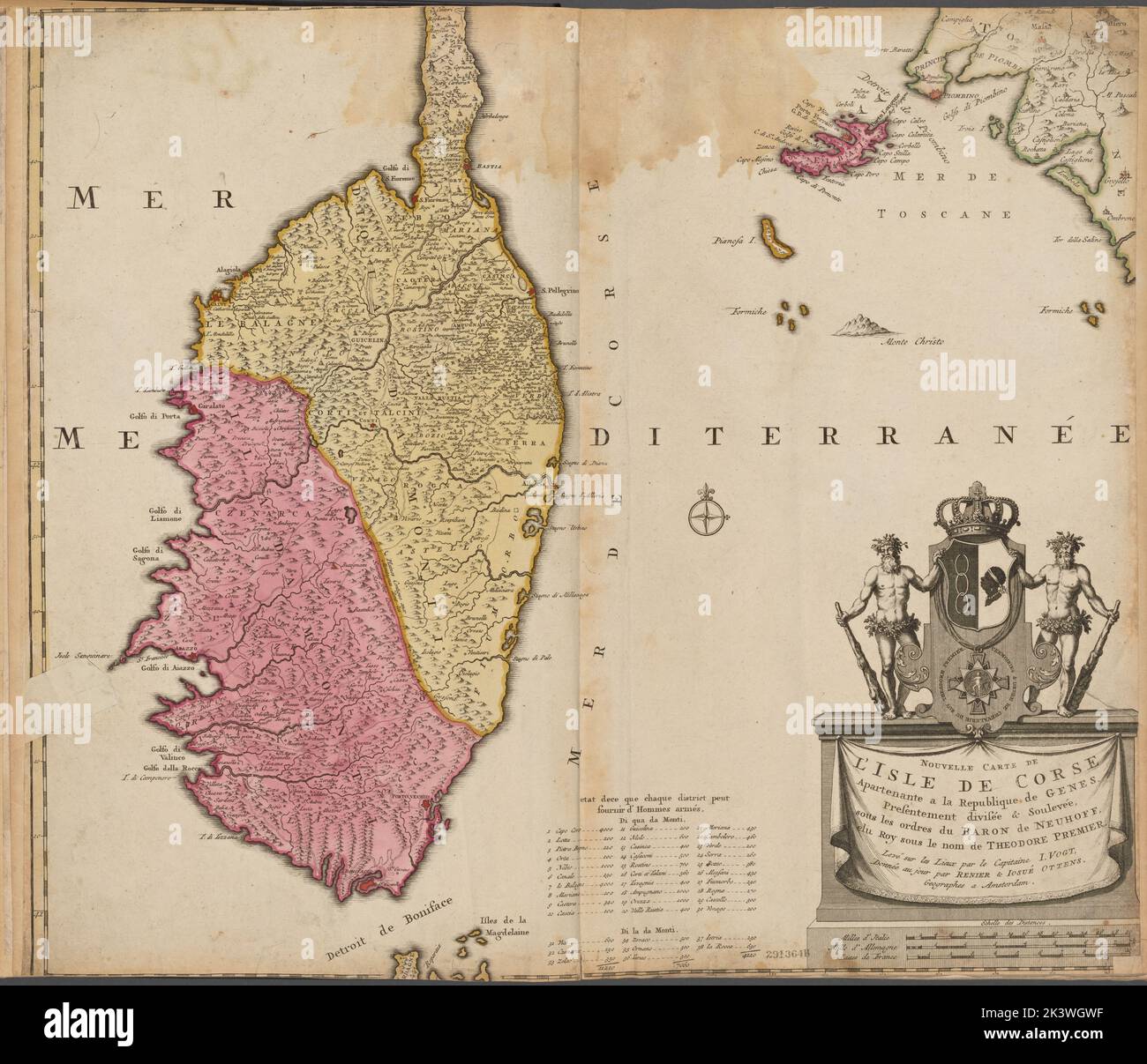 Nouvelle carte de l'isle de Corse apartenante a la republique de Genes ...