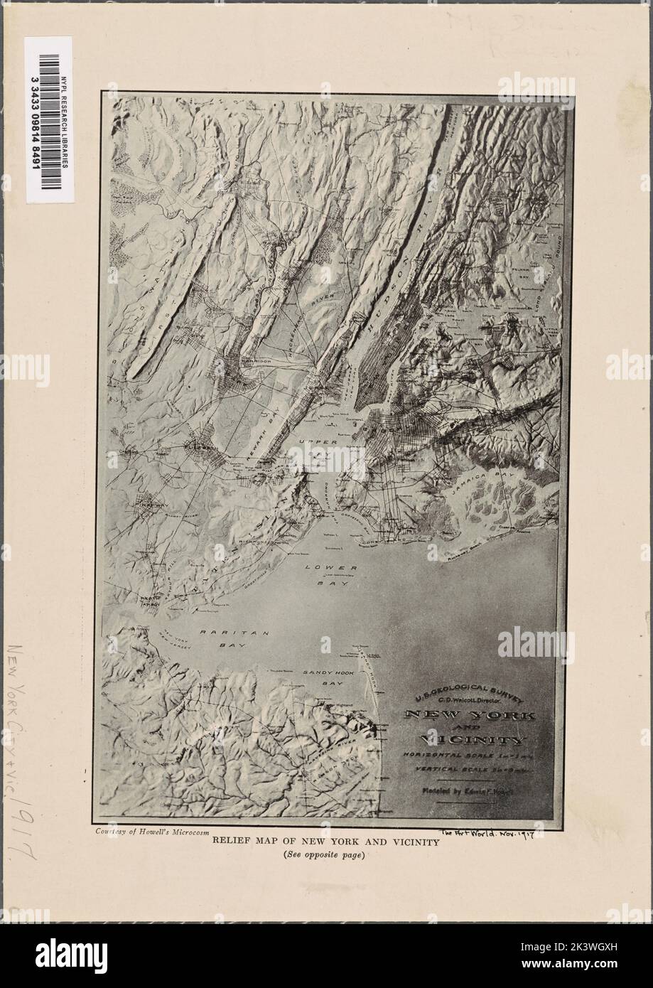 Relief map of New York and vicinity Reproduction of relief map ...