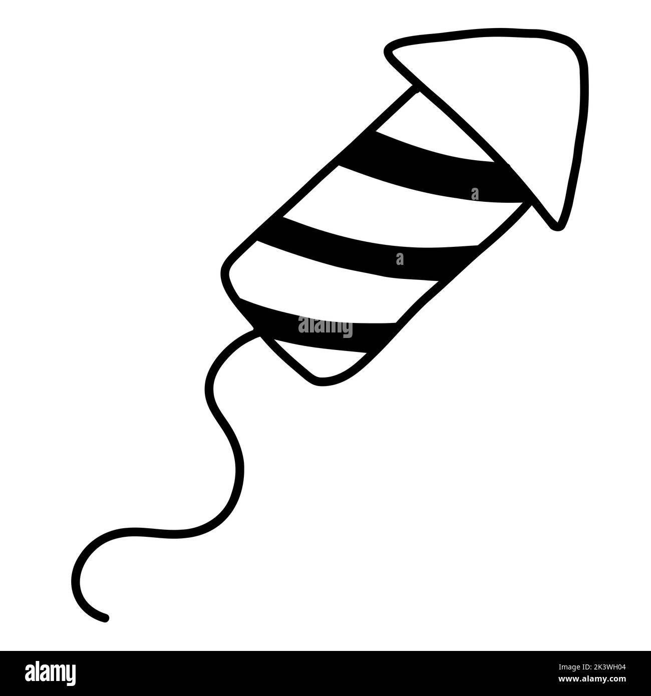 Hand drawn firework outline doodle. Vector sketch illustration of ...