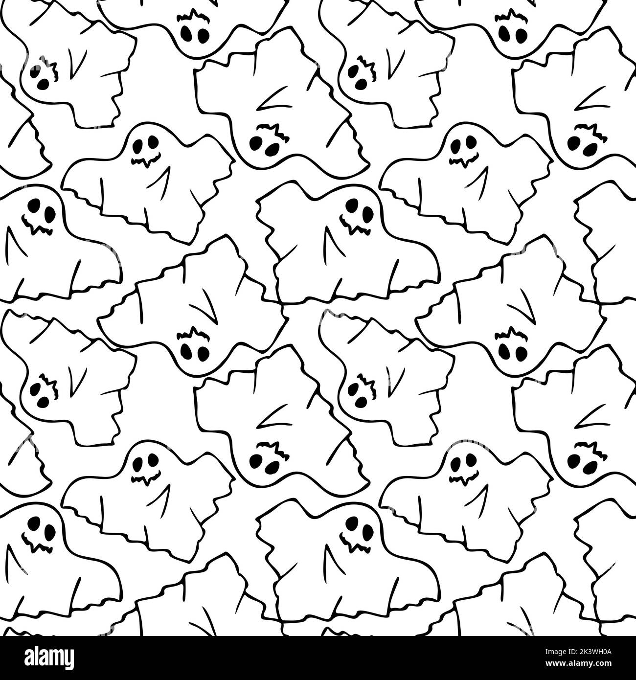 Seamless ghost pattern hi-res stock photography and images - Alamy