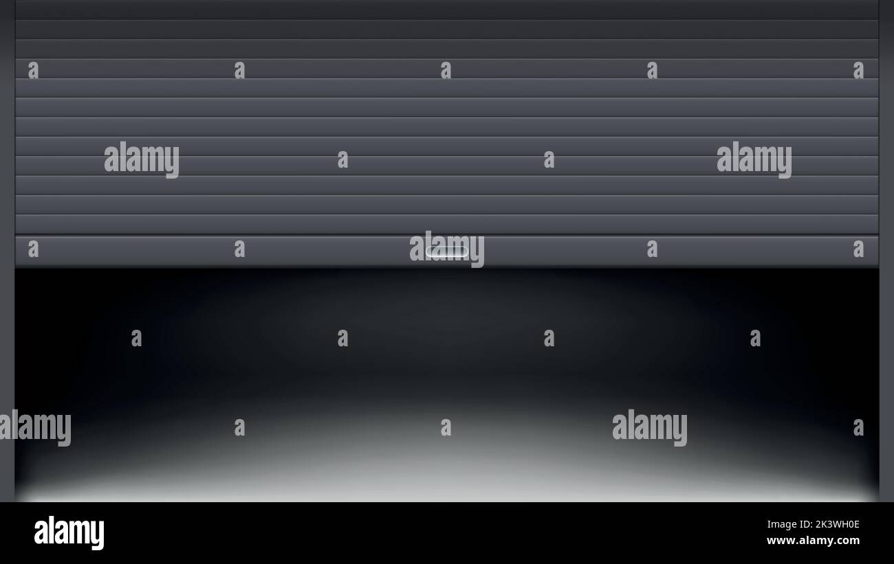 Garage exterior open door Stock Vector Images - Alamy