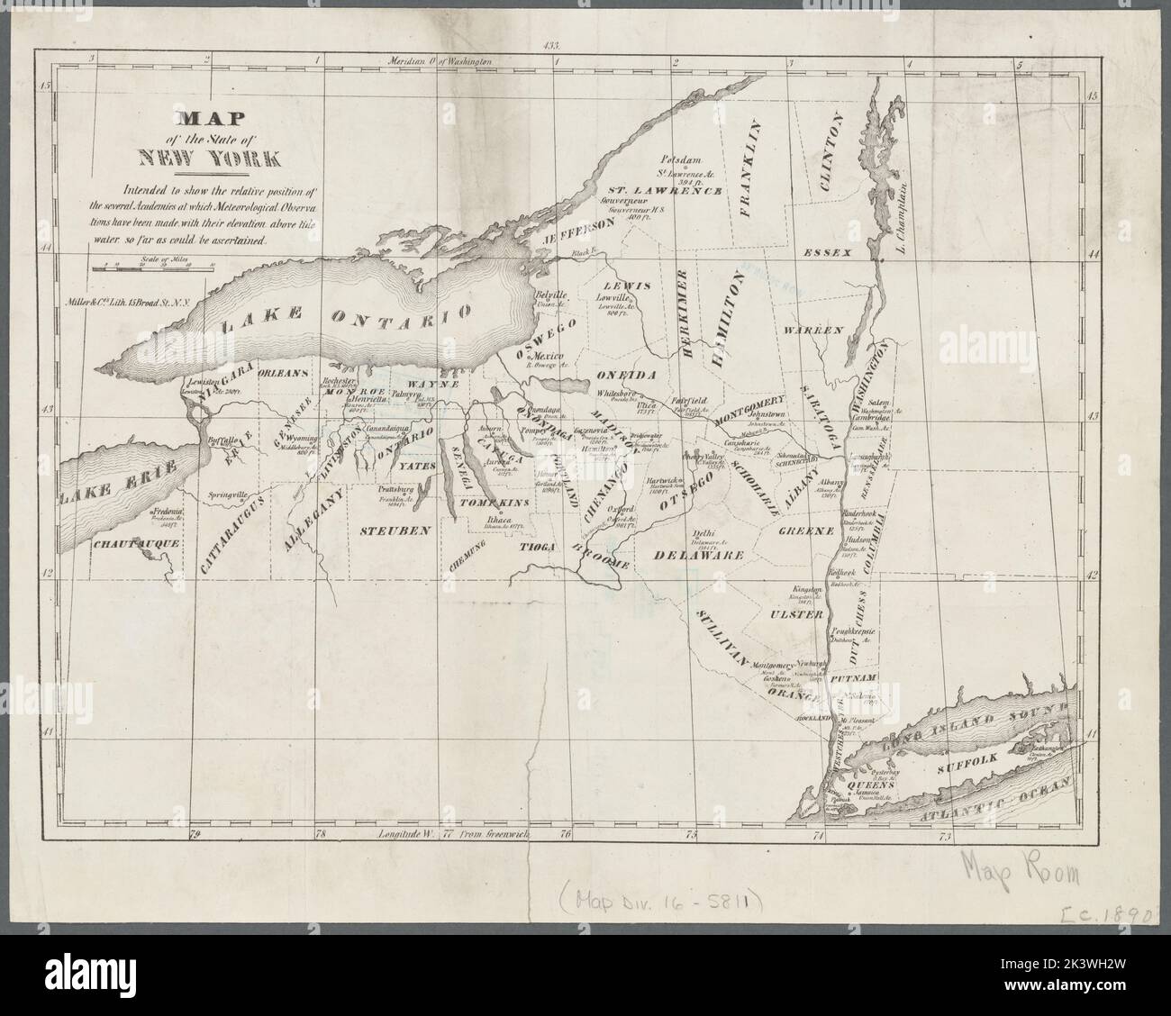 Map of the state of New York: intented to show the relative position of ...