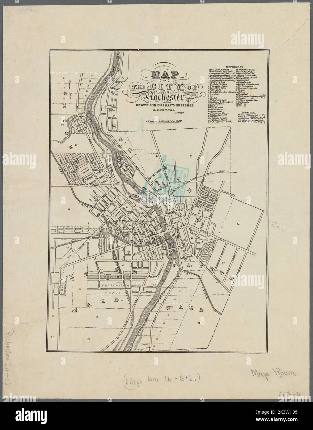 Map of the city of Rochester: drawn for O'Reilly's sketches Settlement ...