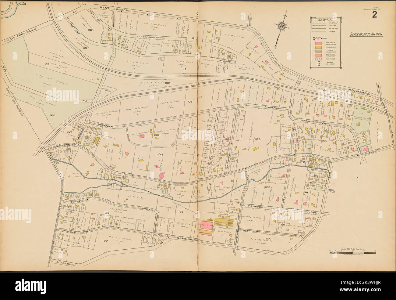 Summit, Double Page Plate No. 2 Map bounded by Kent Place Blvd ...