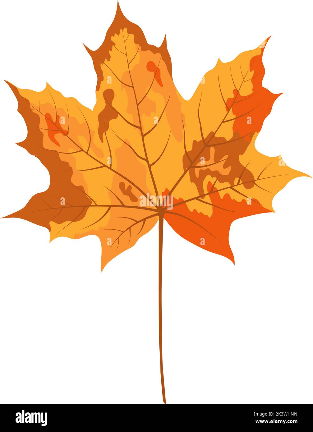 Autumn maple leaf. Leaf fall. Vector illustration Stock Vector Image ...