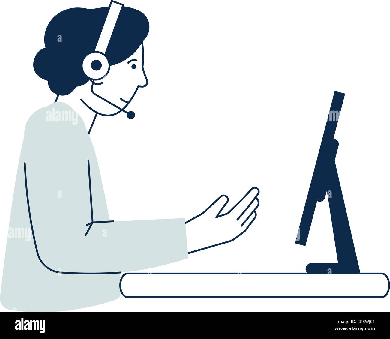 Woman talking care assistant Stock Vector Images - Alamy