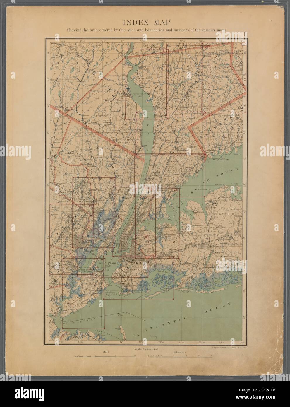 Plate No. 1: Index Map Cartographic. Atlases, Maps, Maps, Topographic maps. 1891. Lionel Pincus ...