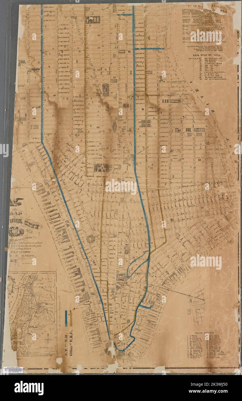 Map of New York City south of 135th street : showing new arrangement ...